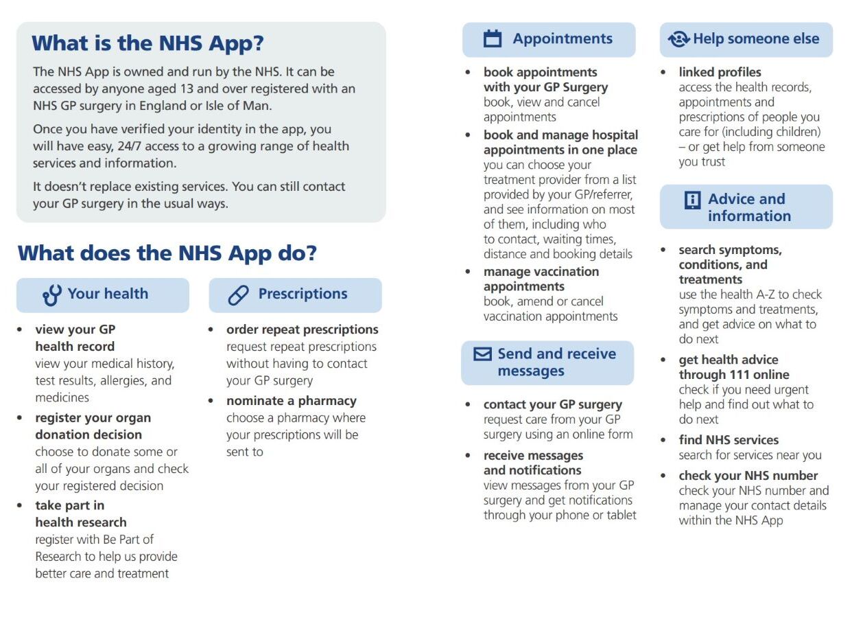 Discover The Power Of The NHS App: - Cornerstone Surgery